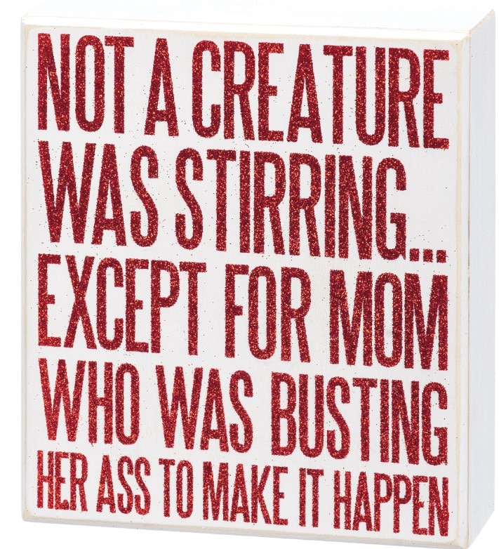 Creature Stirring Box Sign 6"W x 7"H | Steinhafels