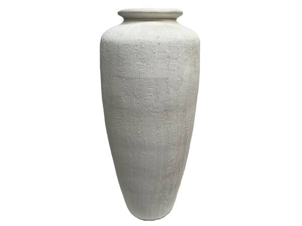 Medium White Ceramic Floor Vase 14"W X 33"H | Steinhafels