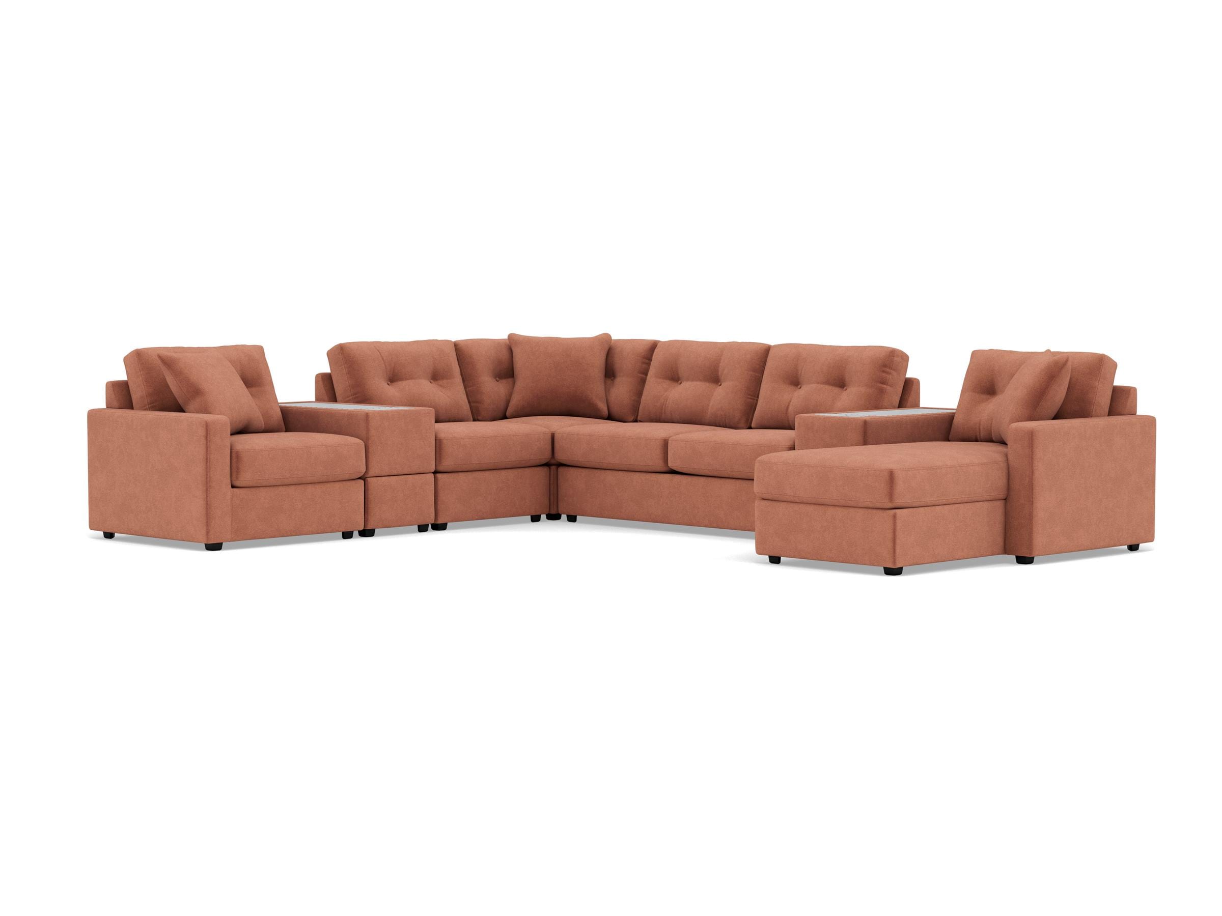 Drew & Jonathan Home Modular One 7-Pc. Sectional With Memory Foam ...