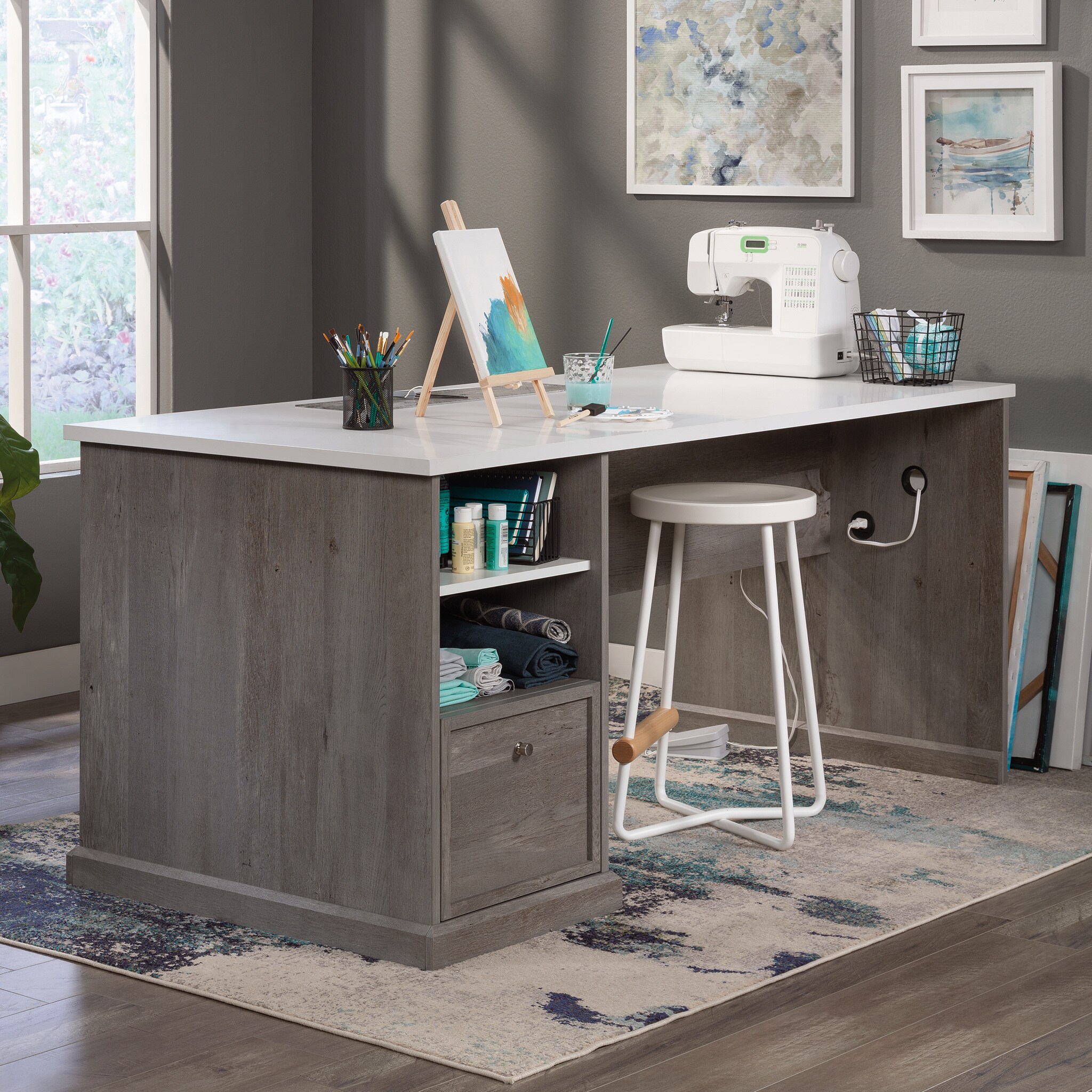 Mystic Oak Craft Work Table | Steinhafels
