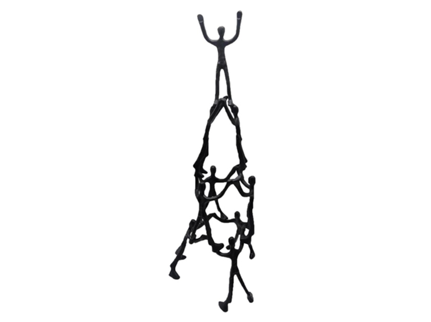 Metal Human Pyramid Sculpture 9"W x 29"H | Steinhafels