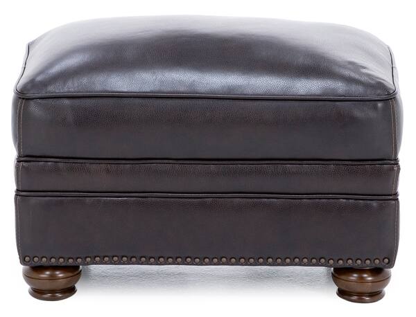 Clancy Leather Ottoman | Steinhafels