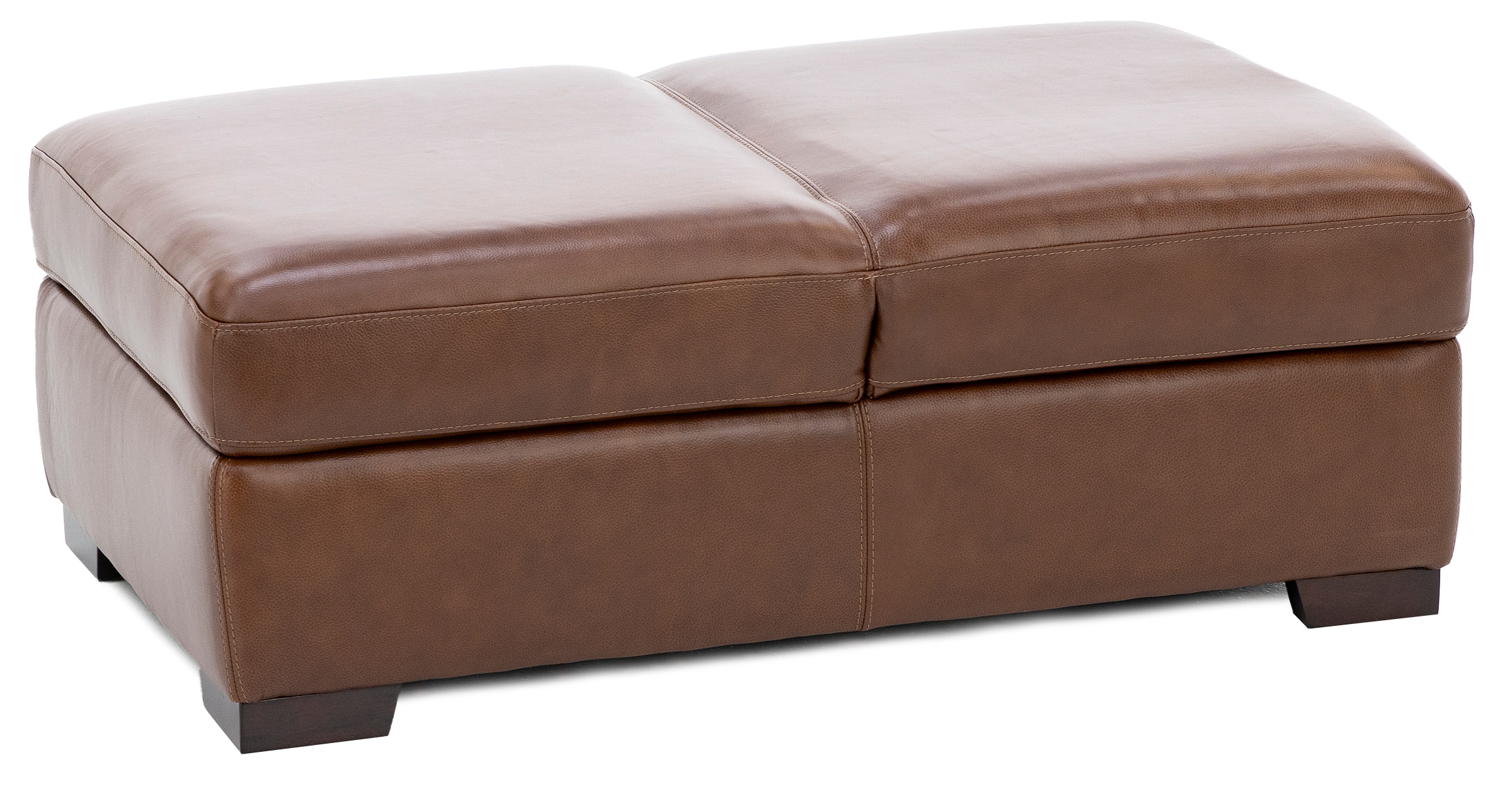 Leather storage pouffe store