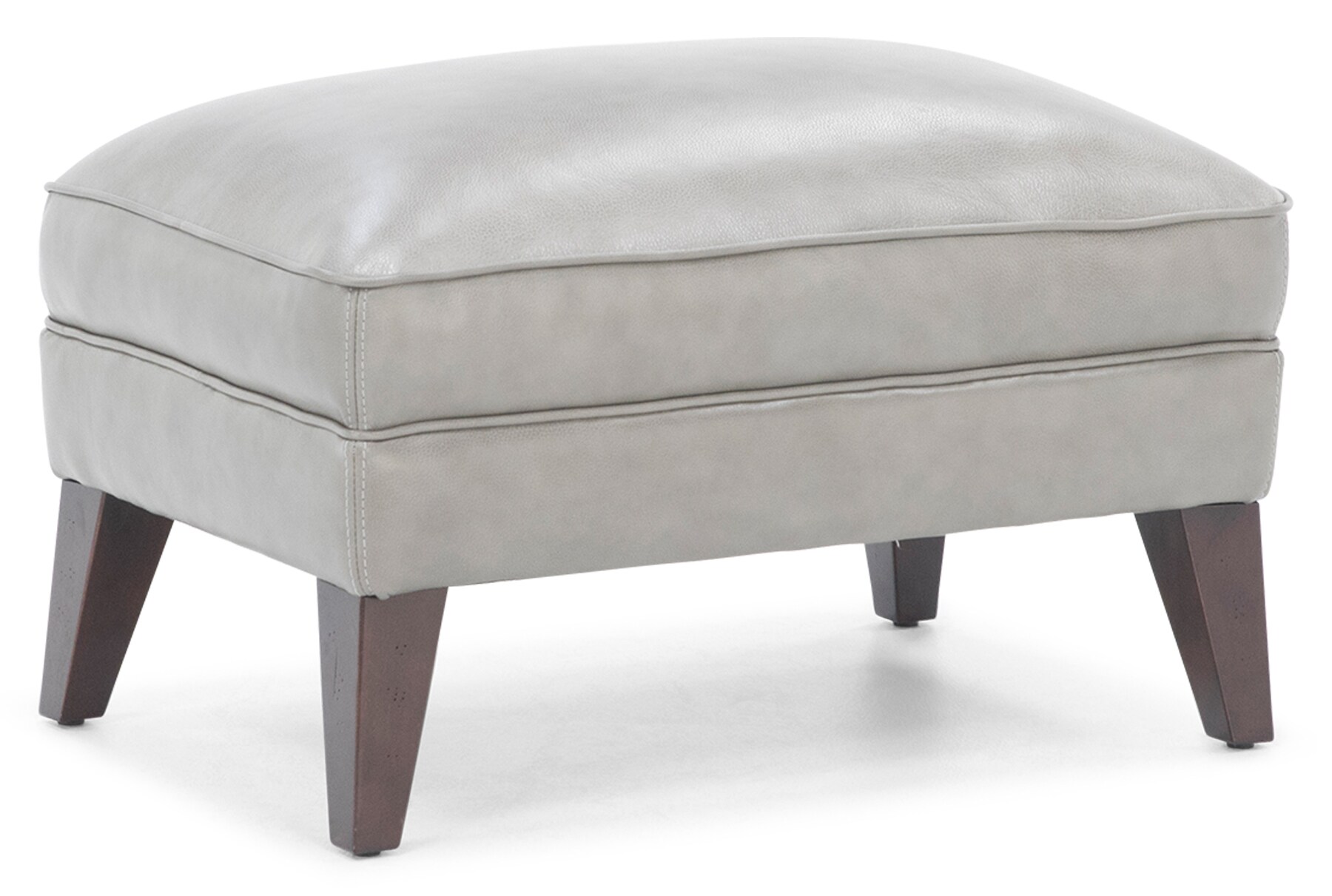 Colt Leather Ottoman in Light Grey | Steinhafels