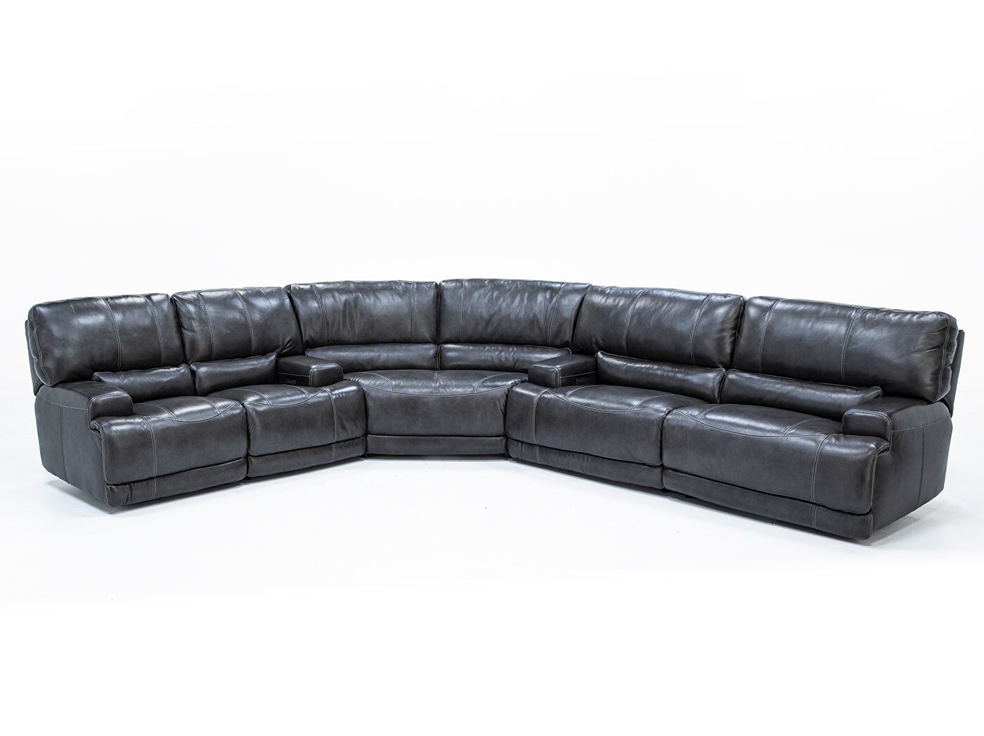 Placier 3 Pc. Leather Power Sofa and Loveseat Reclining Sectional
