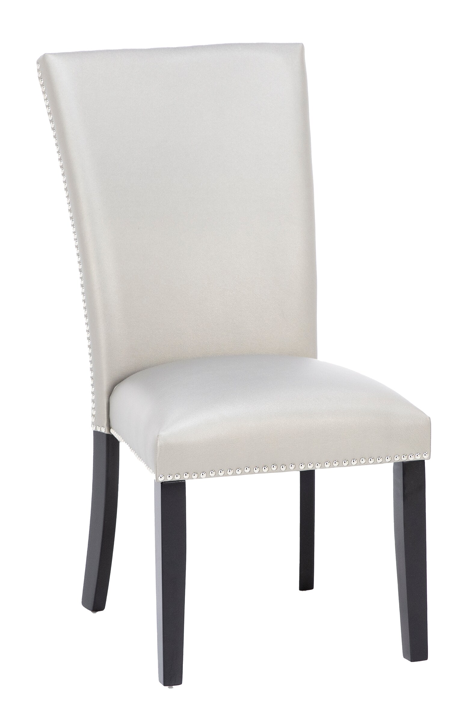 Beverly Upholstered Side Chair in Silver | Steinhafels