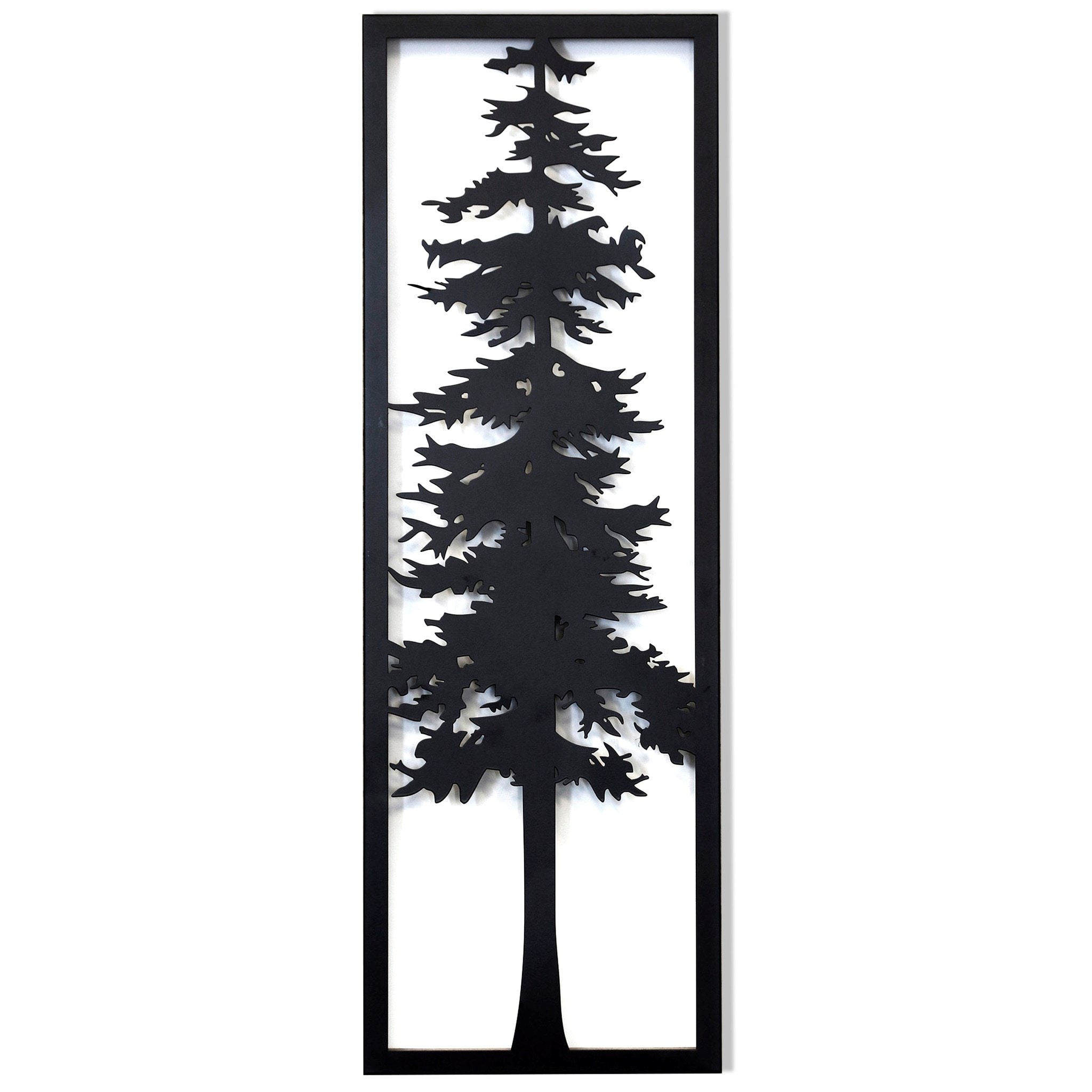 Black Metal Tree I Wall Décor 12"W x 36"H | Steinhafels
