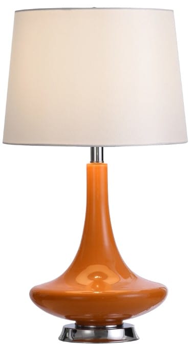 Orange Glass Table Lamp 26"H | Steinhafels