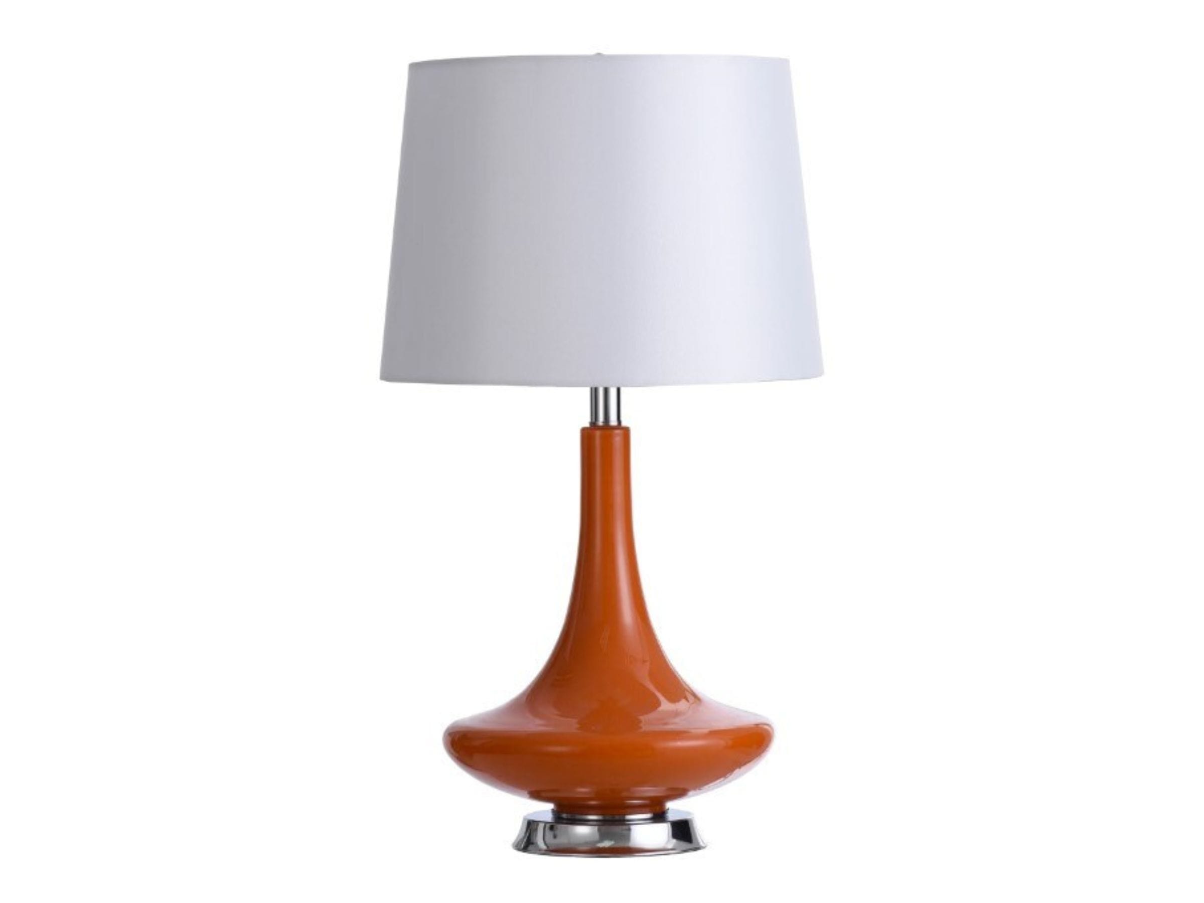 Orange Glass Table Lamp 26"H | Steinhafels
