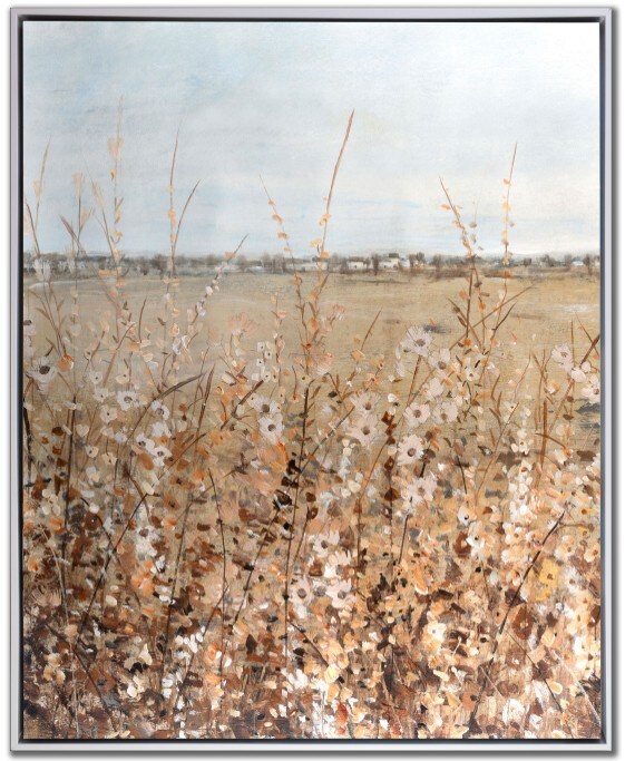 Umber Fields I Hand Embellished Framed Canvas 24"W x 30"H | Steinhafels