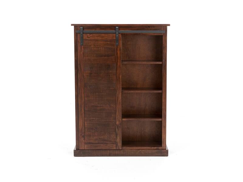 Farmhouse Barn Door Dark Chocolate Bookcase | Steinhafels