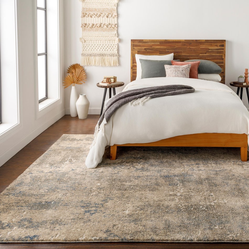 Tuscany Tan/Blue Area Rug | Steinhafels