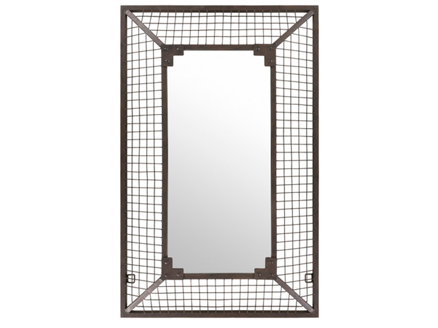 Rust Metal Mesh Mirror 30"W x 48"H | Steinhafels