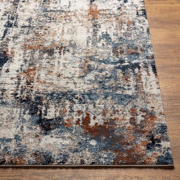Tuscany Coral/Cream/Blue Abstract Area Rug | Steinhafels