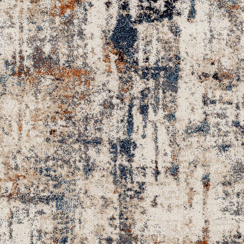 Tuscany Coral/Cream/Blue Abstract Area Rug | Steinhafels