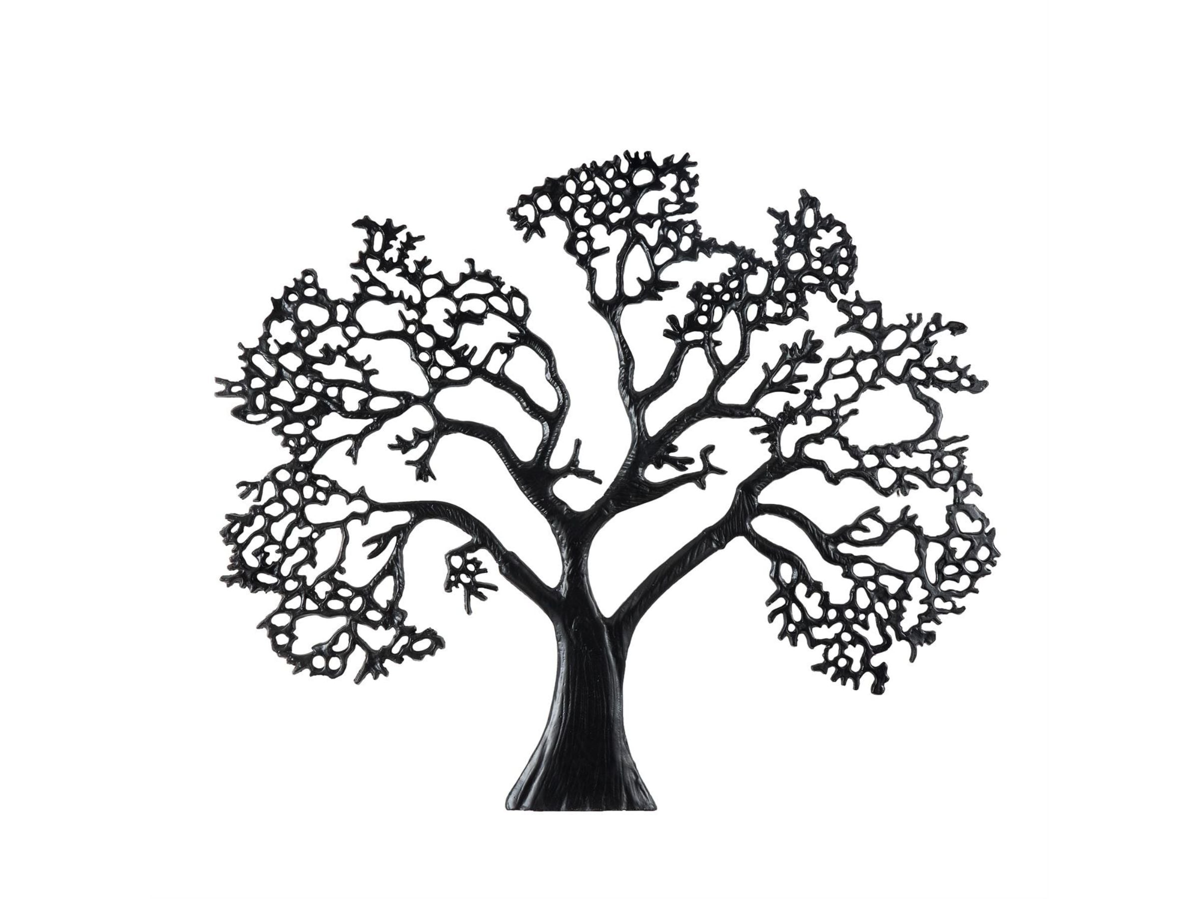 Black Metal Tree Wall Decor 50"W x 41"H | Steinhafels