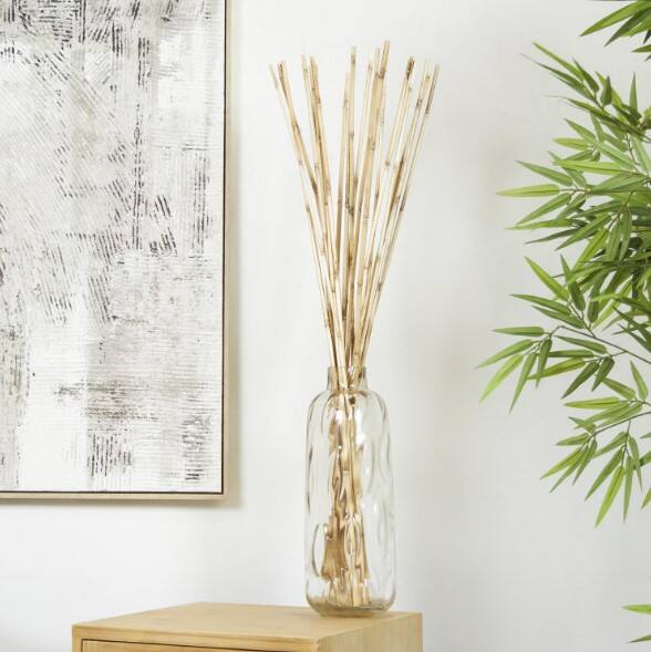Natural Bamboo Sticks Bundle 7"W x 41"H | Steinhafels