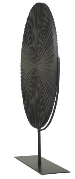 Black Wood Disc On Stand 18"W x 23"H | Steinhafels