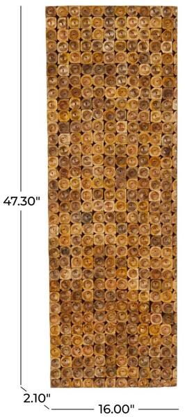 Wood Circle Block Panel Wall Art 16"W x 47"H | Steinhafels