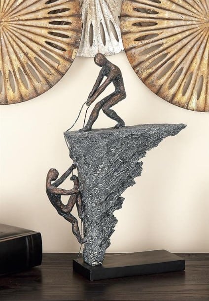 Rock Climbing Sculpture 11"W x 16"H | Steinhafels