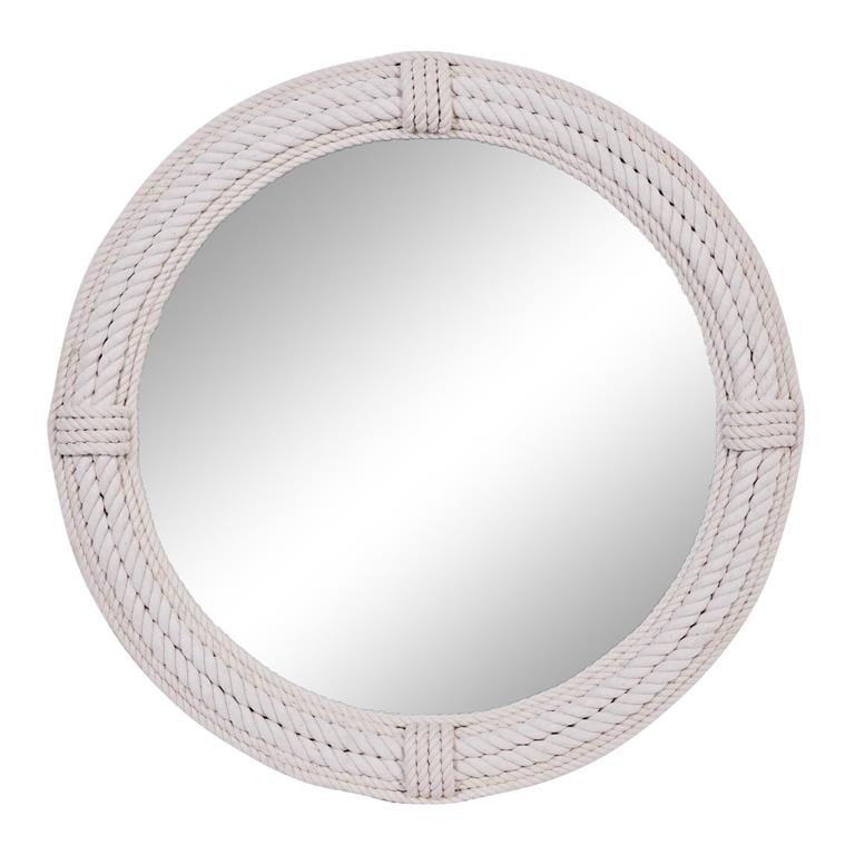 White Rope Wall Mirror 36" Round | Steinhafels