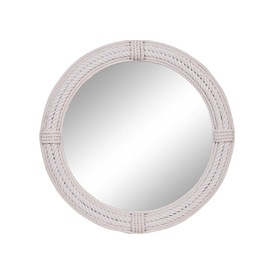 White Rope Wall Mirror 36" Round | Steinhafels