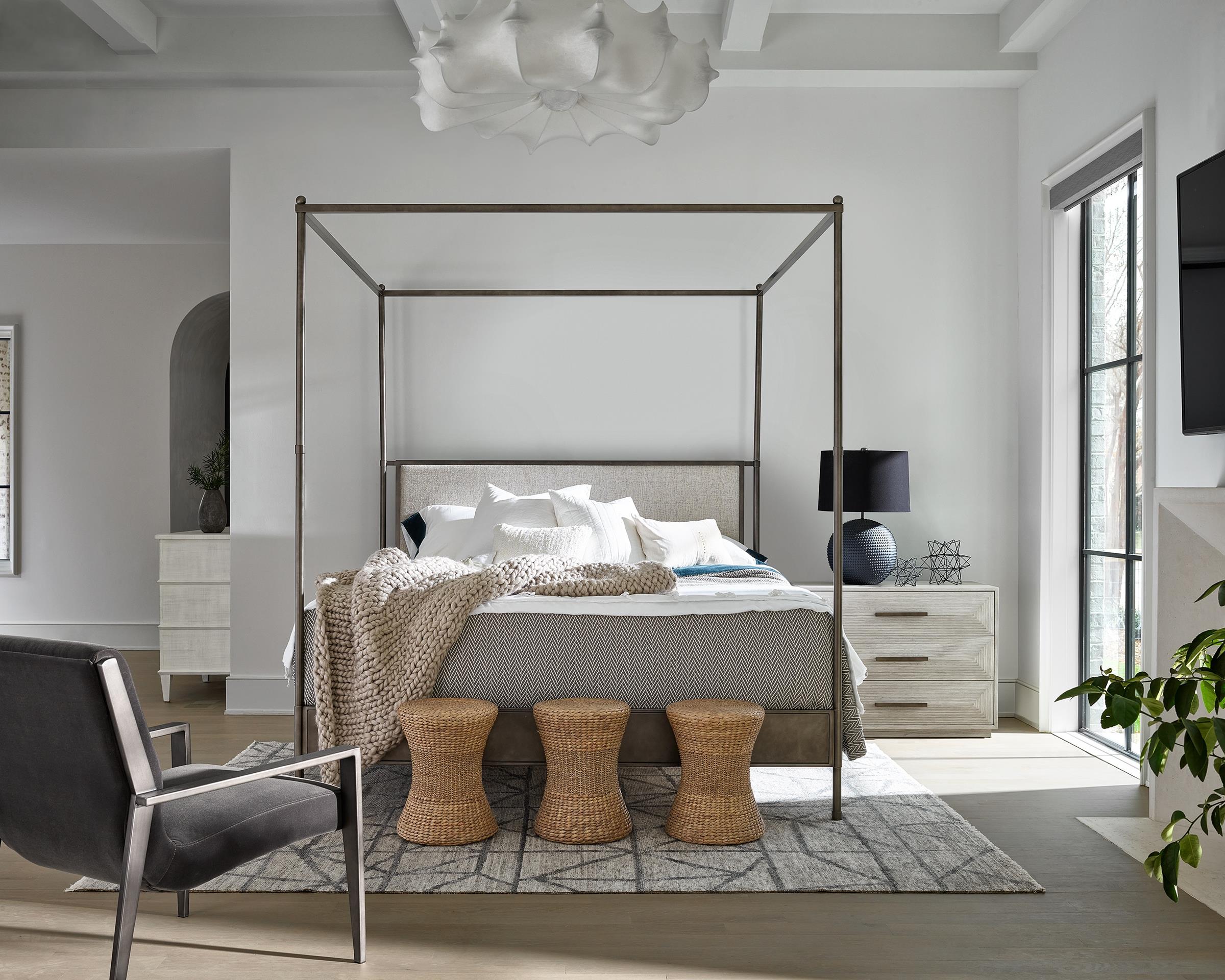 Modern farmhouse upholstered bed store