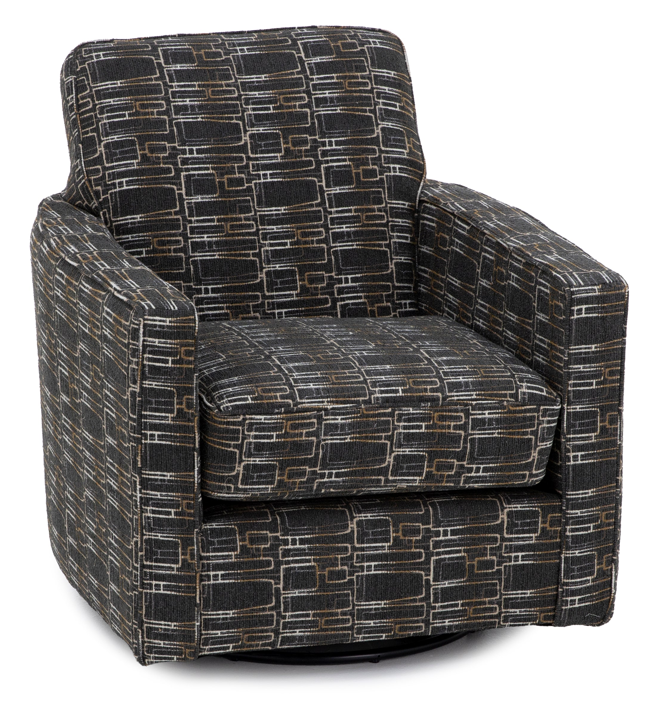 Rhys Swivel Accent Chair in Shadow | Steinhafels