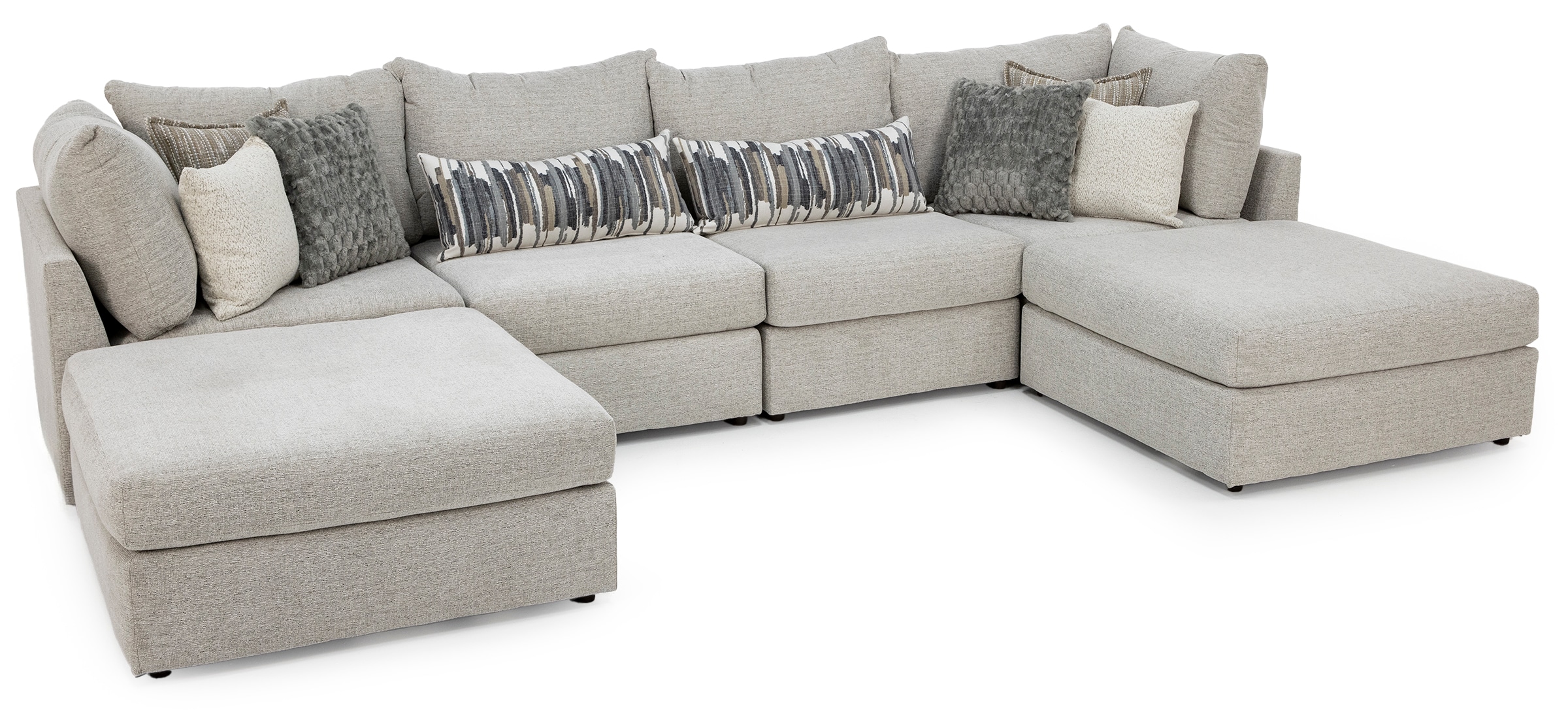 Harley 6-Pc. Modular With Chaise In Prinsloo Whitewash | Steinhafels
