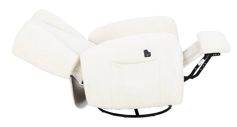 Emmy Self Rocking Power Glider Recliner with Remote in Oyster | Steinhafels