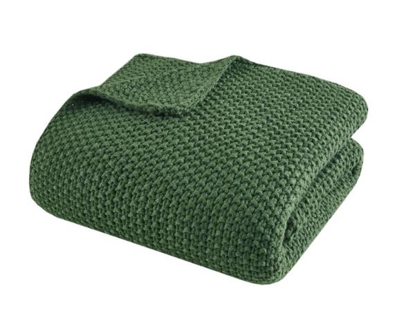 Green Knit Throw 50"W x 60"L | Steinhafels