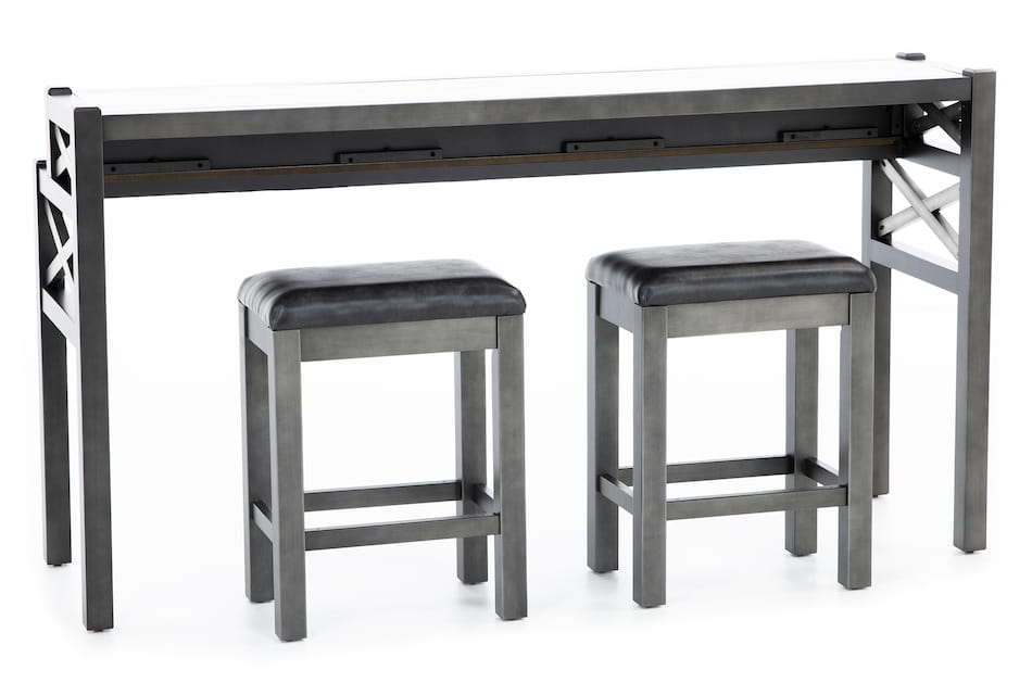 Alumina Console Bar Set with 2 Stools | Steinhafels