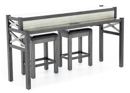 Alumina Console Bar Set with 2 Stools | Steinhafels