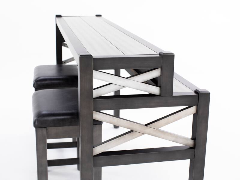 Alumina Console Bar Set with 2 Stools | Steinhafels