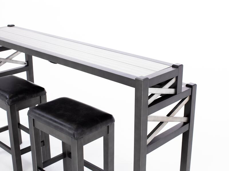 Alumina Console Bar Set with 2 Stools | Steinhafels