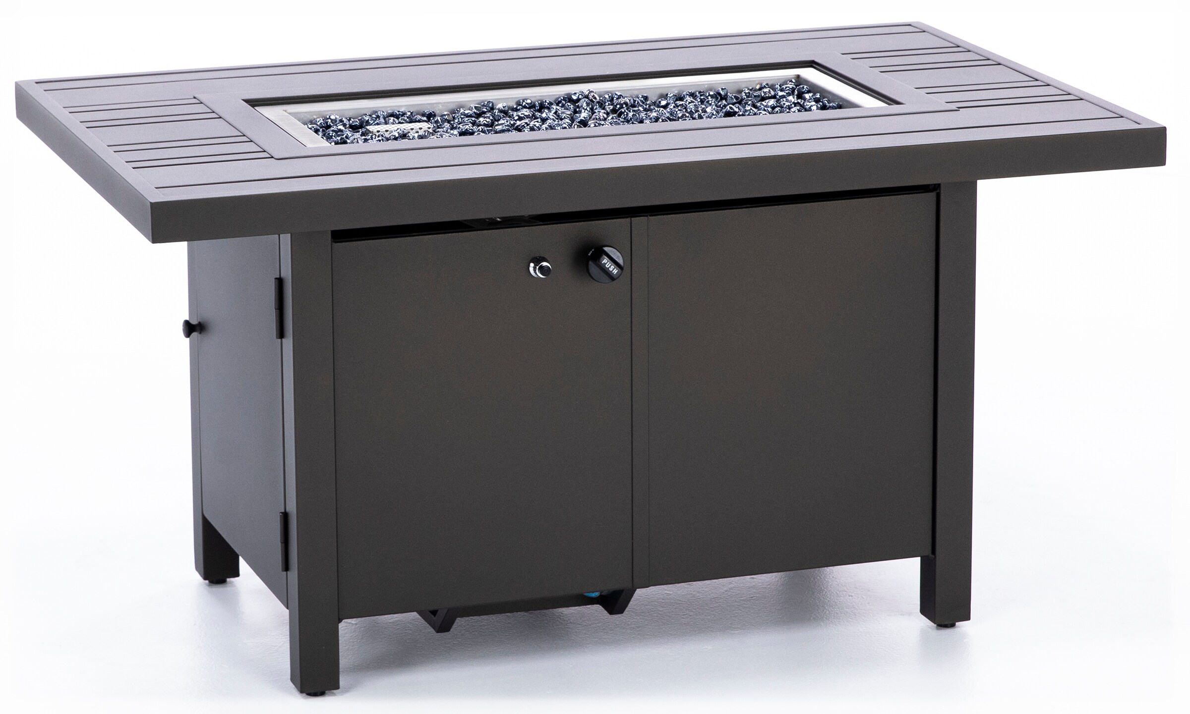 Cayman Isle Rectangular Tri-Slat Fire Table | Steinhafels